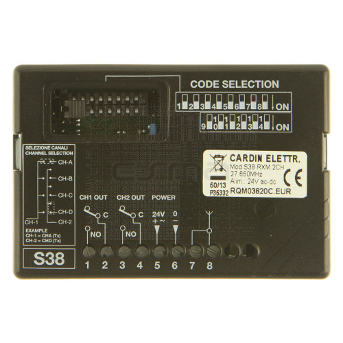 CARDIN S38 RXM 2CH (RQM0382C) 27.195MHz Receiver
