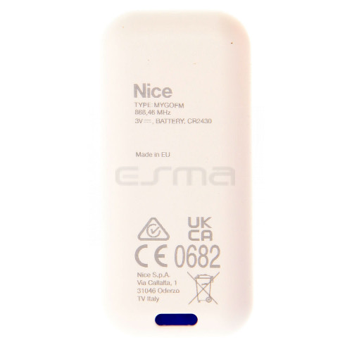 NICE MyGo4FM Remote control